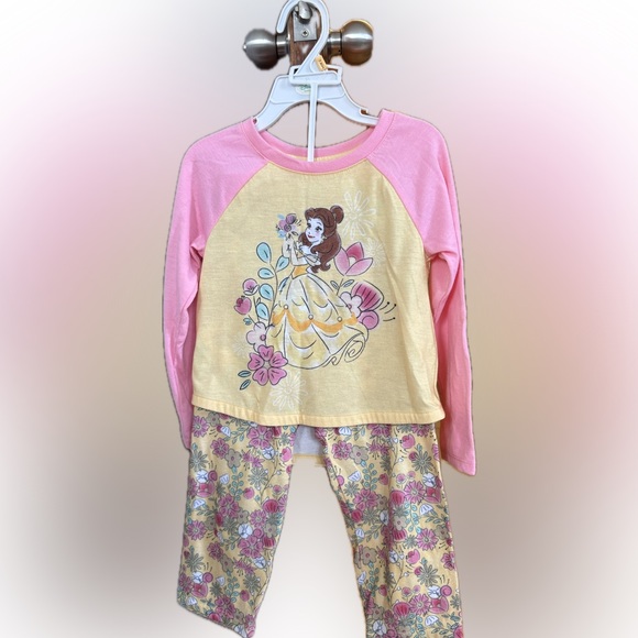 Disney | Pajamas | Disney Princess Pink And Yellow Kids Pajamas | Poshmark